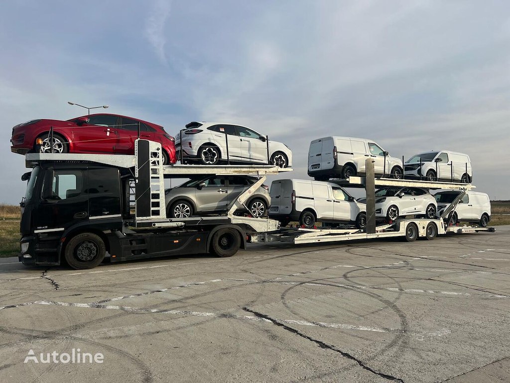 Mercedes-Benz Camion transport auto + remorcă transport auto autotransporter + prikolica autotransportera