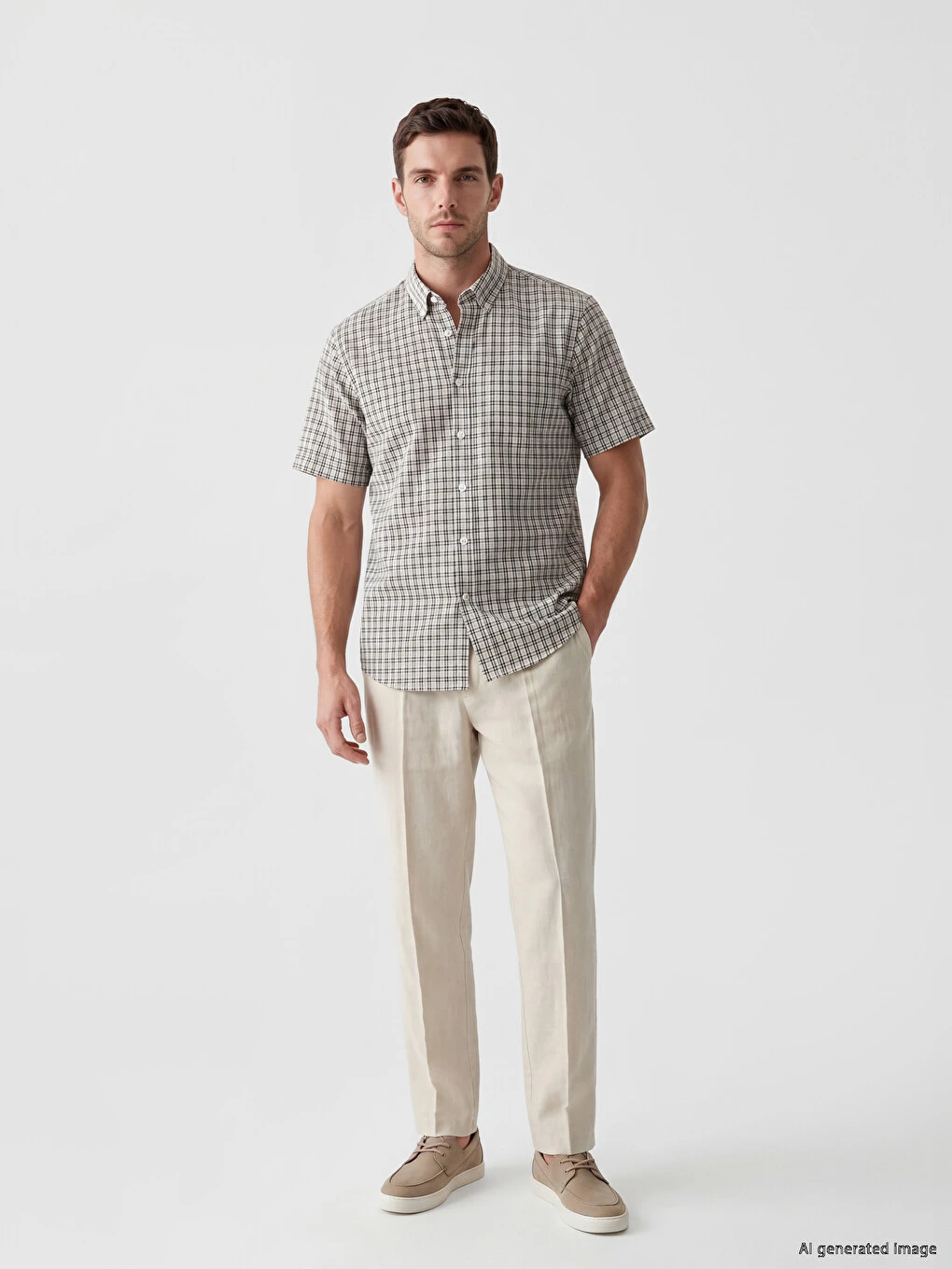 LCWAIKIKI Classic Regular Fit Karirana Muška Košulja
