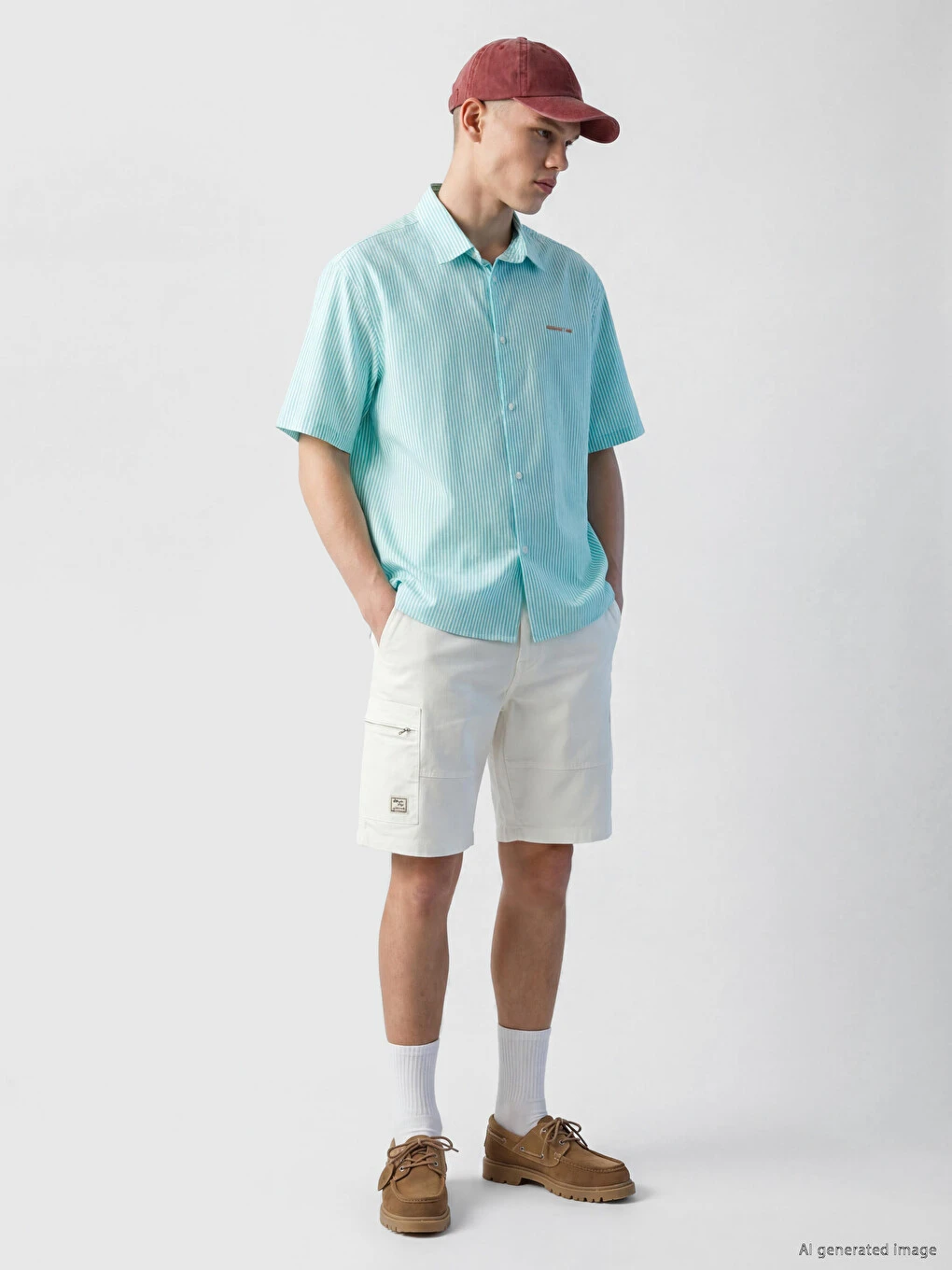 XSIDE Regular Fit Muški Šorts Od Poplina