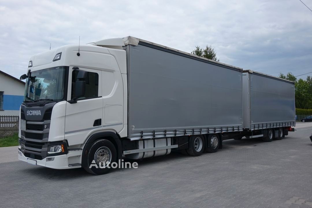 Scania R450 B6x2*4LA/ TANDEM/ ZESTAW PRZESTRZENNY 120m3 kamion s ceradom