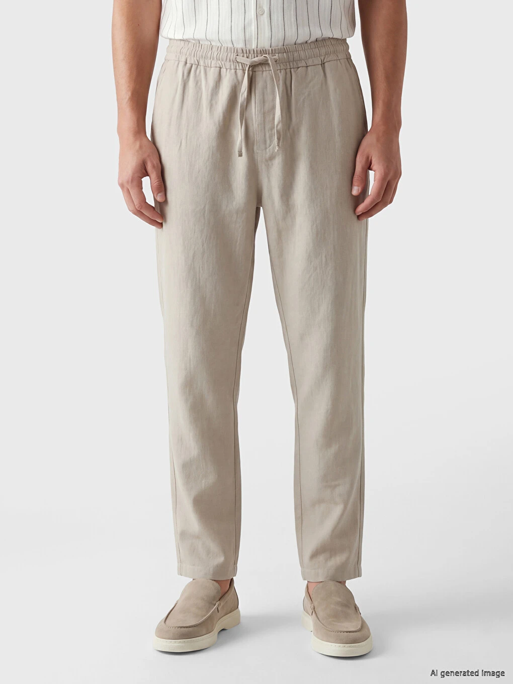 LCW Vision Regular Fit Muške Pantalone Sa Izgledom Lana