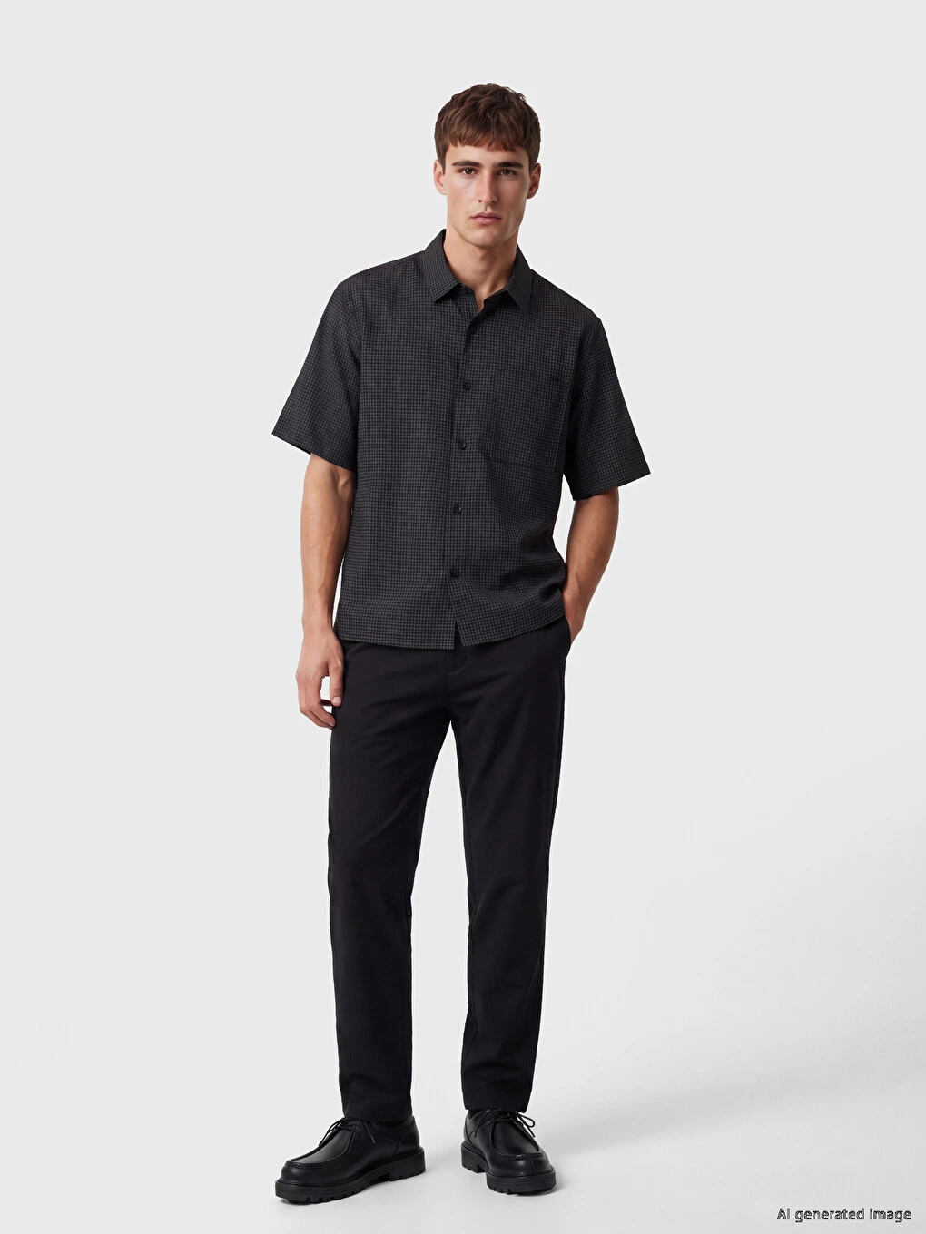 LCW Vision Regular Fit Karirana Muška Košulja