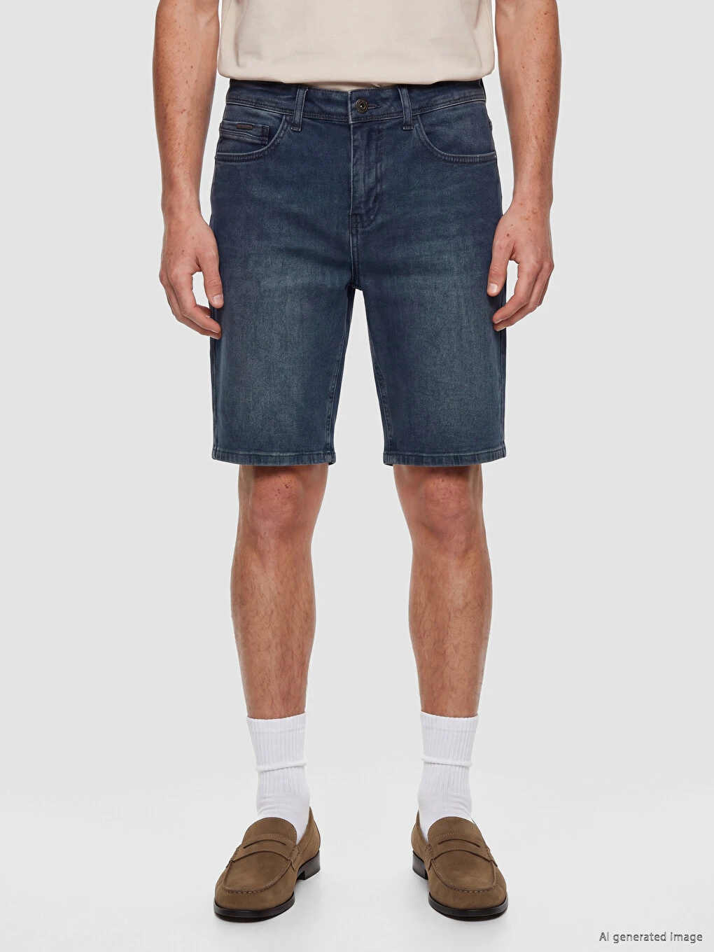 LCW Jeans Muški Teksas Šorts Uskog Kroja