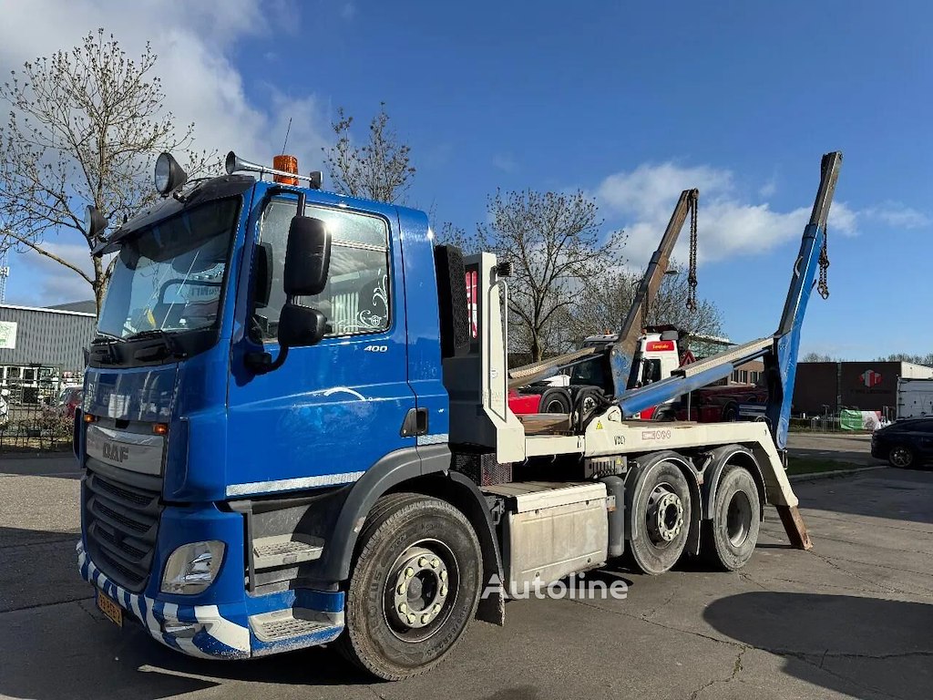 DAF CF 400 6X2 - EURO 6 + VDL P-18 + REMOTE + LIFT AXLE kamion autopodizač kontejnera