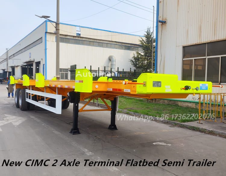 Nova CIMC 2 Axle Terminal Flatbed Semi-Trailer poluprikolica za prevoz kontejnera