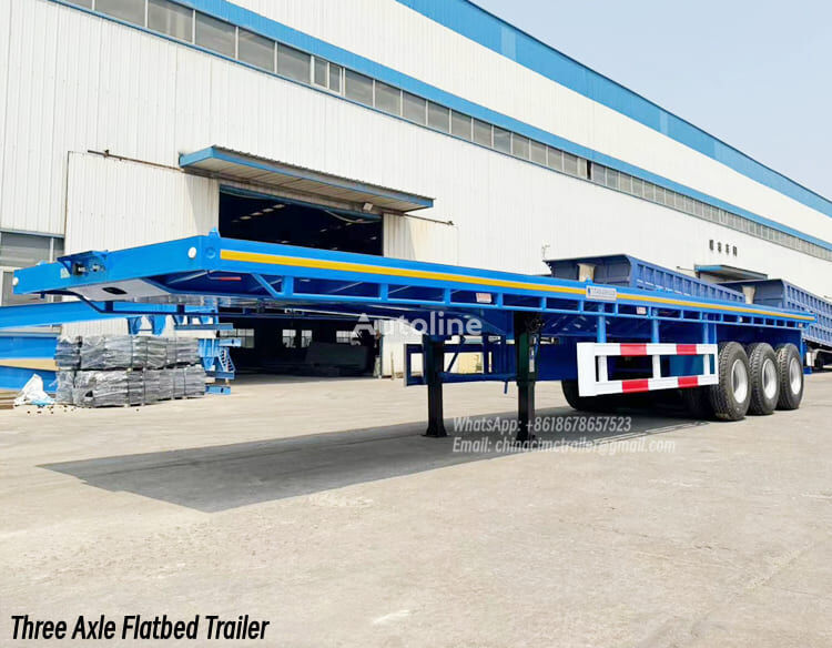 Nova Titan TITAN Three Axle Flatbed Trailer for Sale in Tanzania poluprikolica platforma