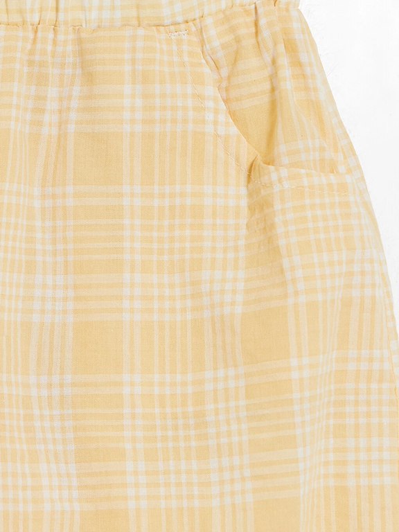 LCW Kids Elastične Karirane Pantalone Za Devojčice