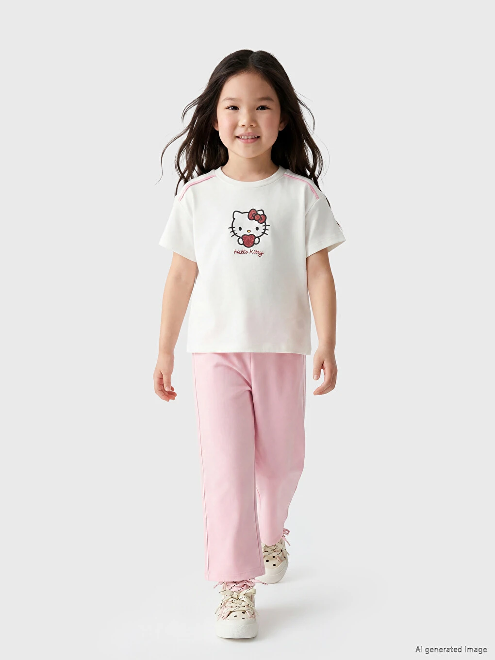 LCW Kids Hello Kitty Štampani Komplet Za Devojčice