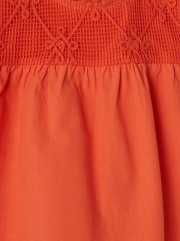 LCW Kids Lanena Bluza Za Devojčice Sa Vezenim Detaljima