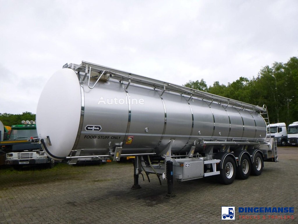 Van Hool Food tank inox 36 m3 / 4 comp + pump cisterna za prevoz hrane