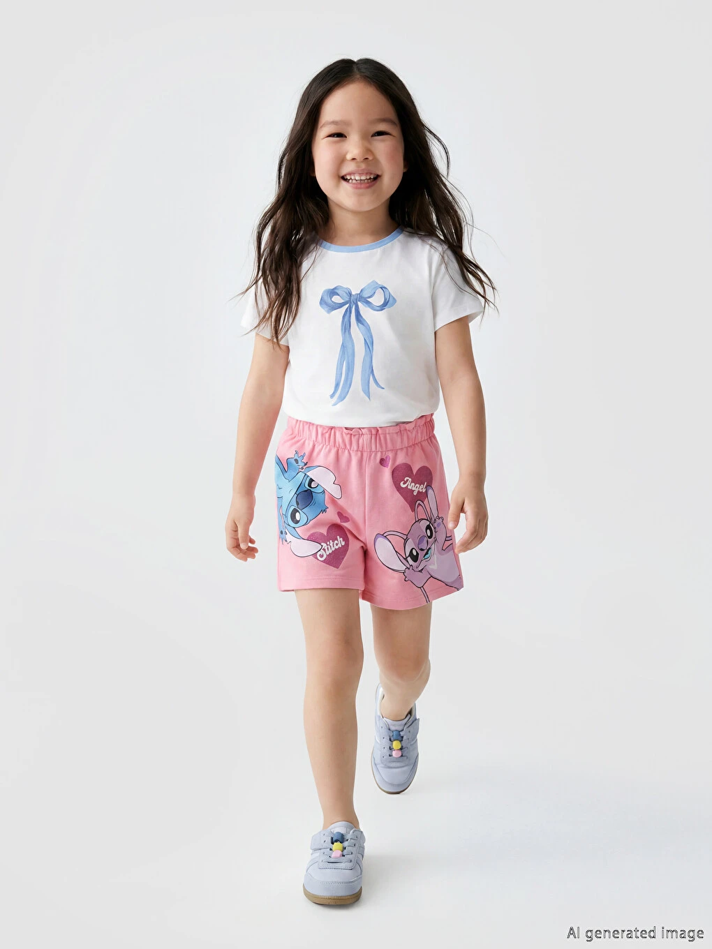 LCW Kids Šorts Za Devojčice Sa Štampom Stitch