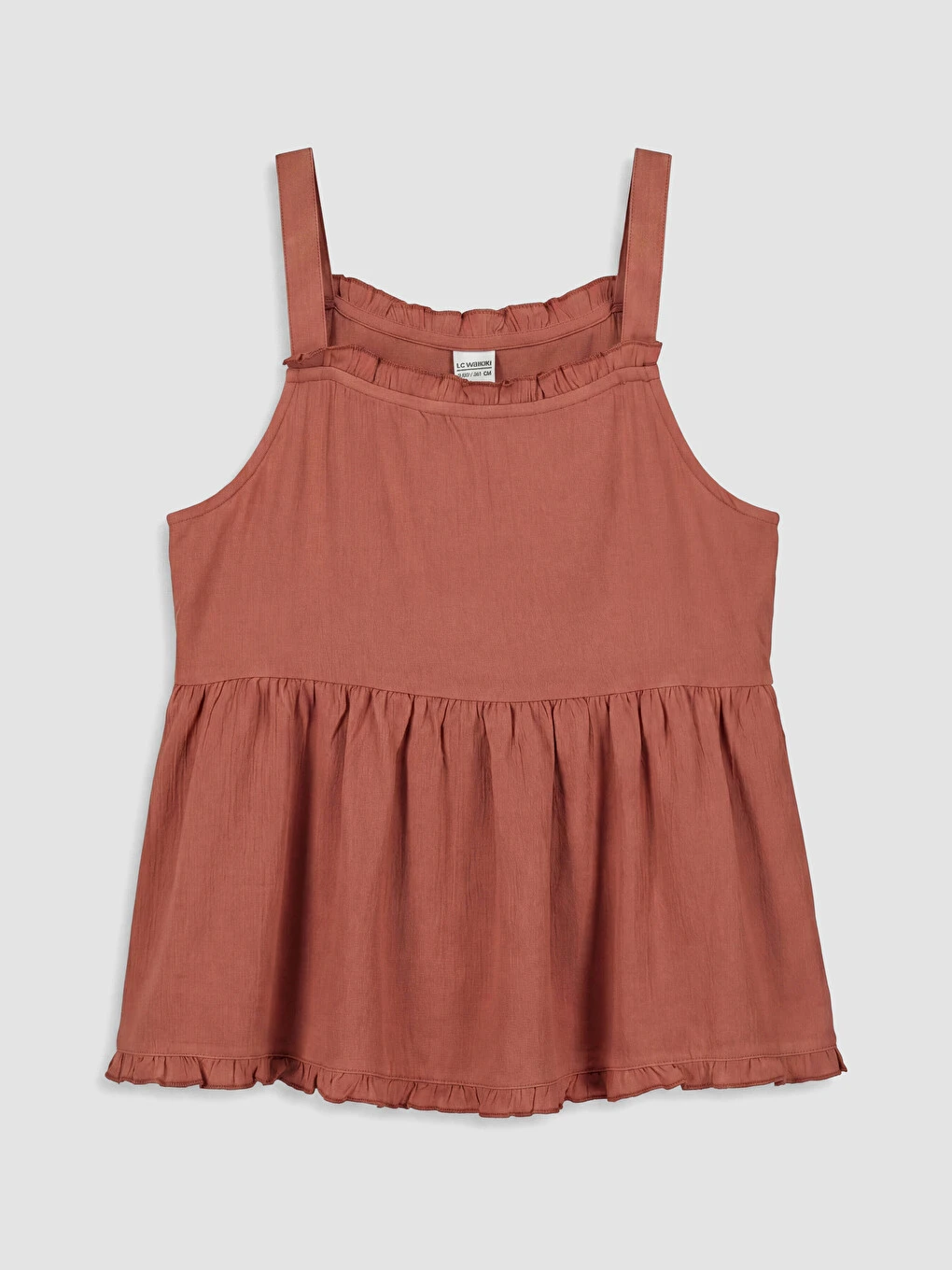 LCW Kids Bluza Za Devojčice Sa Kvadratnom Kragnom I Naborima