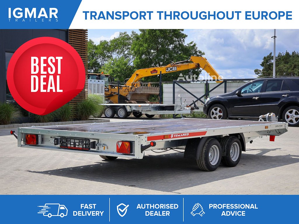 Nova Temared CARPLATFORM 4021/2 S 2,7t zzG 405x199 cm Winde und Rampe prikolica autotransportera