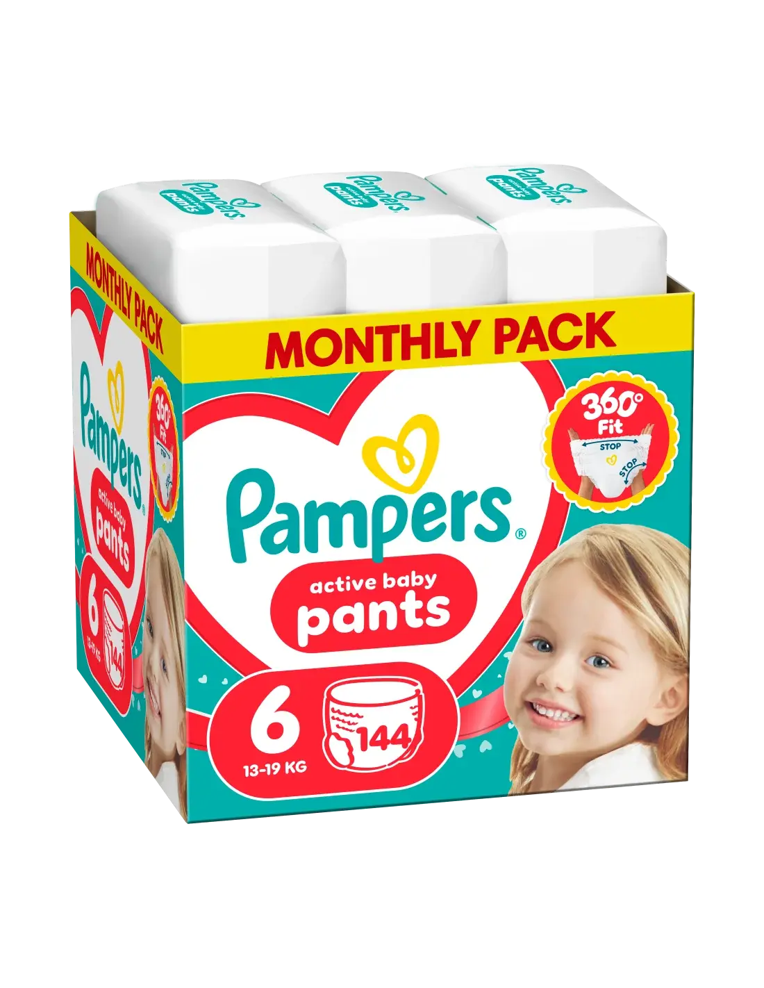 Pampers Pelene Pants 6, Monthly, 13-19 kg, 144/1