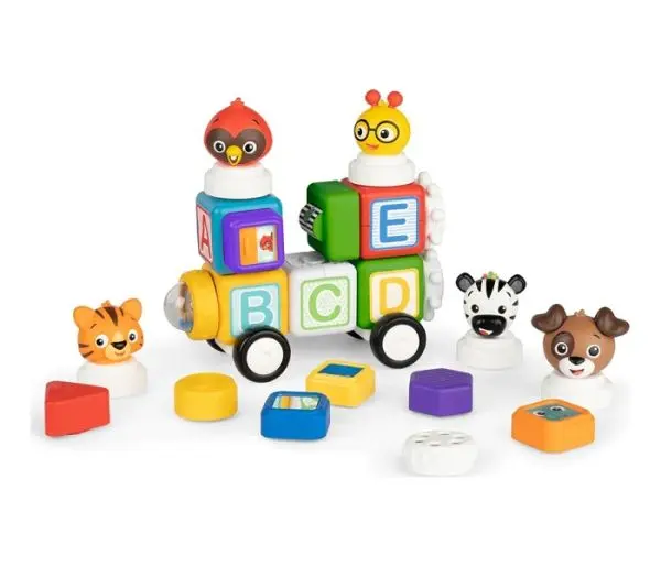 Kids II Edukativna igračka za bebe Connect & Create Magnetic Blocks 12816, Baby Einstein, Šarena