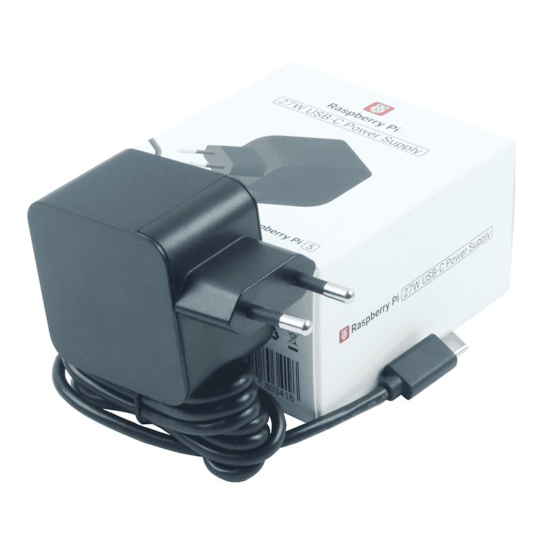 Ispravljač za RaspberryPi 5 5VDC 5000mA USB C crni