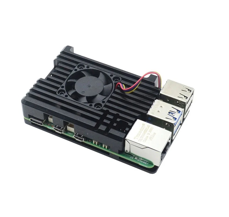 RaspberryPi 5 hladnjak aluminijumski, set 2/1 sa ventilatorom