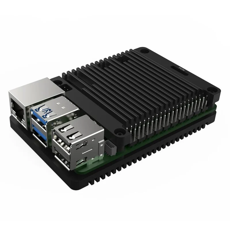 RaspberryPi 5 kućište metalno (open) crno EDATEC