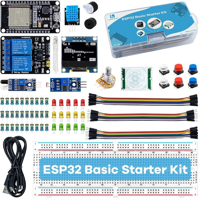 ESP32 Basic Starter Kit - IoT Razvojni Set za Početnike (WiFi + Bluetooth)