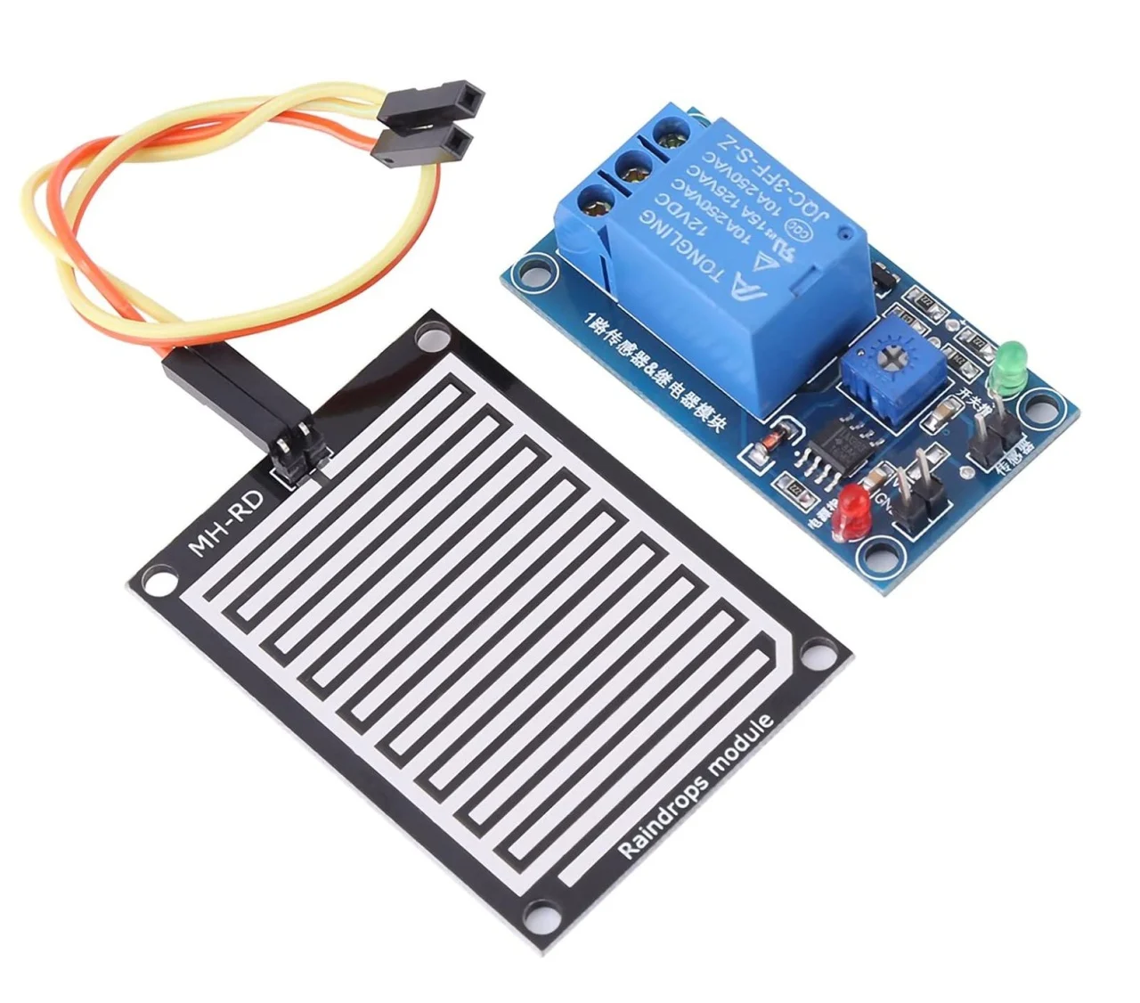 Senzor za detekciju kiše i vlage sa relejnim modulom 12V DC