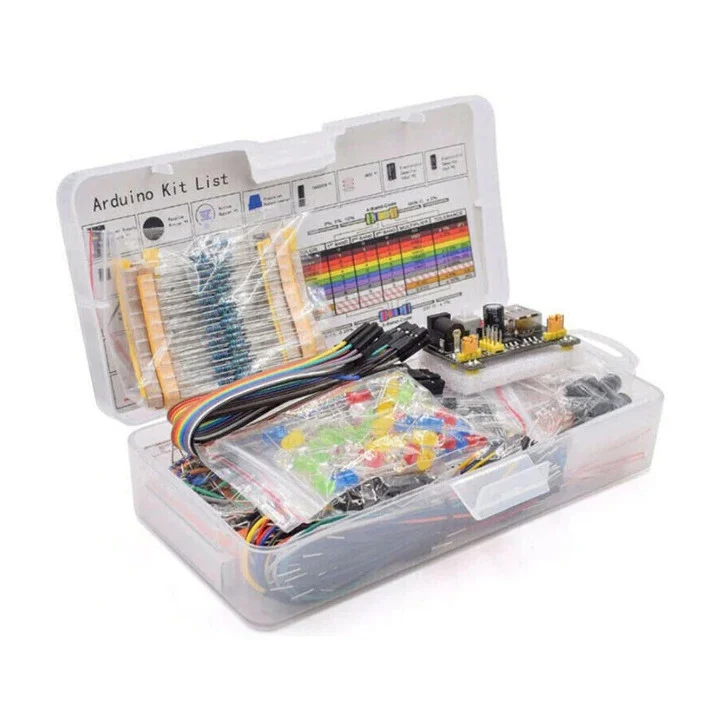 Arduino Set Elektronskih Komponenti 458 u 1 sa Prototipskom Pločom (830 tačaka)