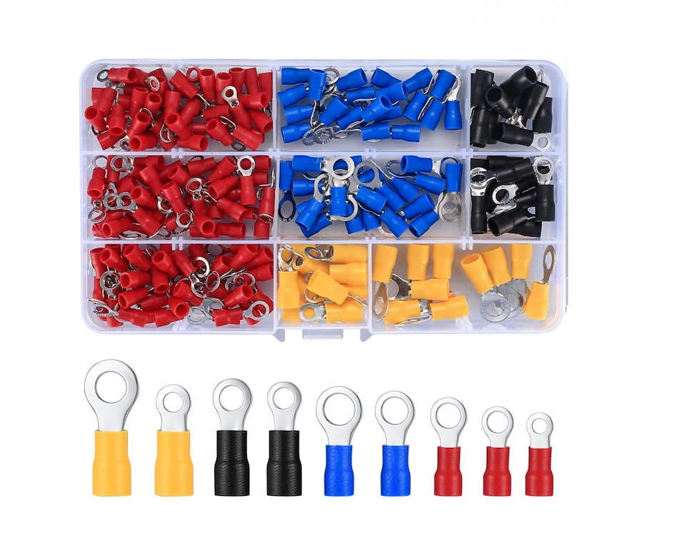 Set izolovanih okastih kablovskih papučica 200/1