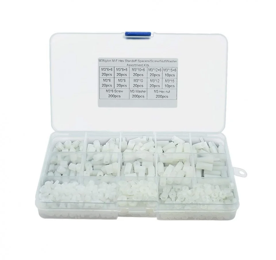 Set plastičnih odstojnika, vijaka i navrtki M3 780/1