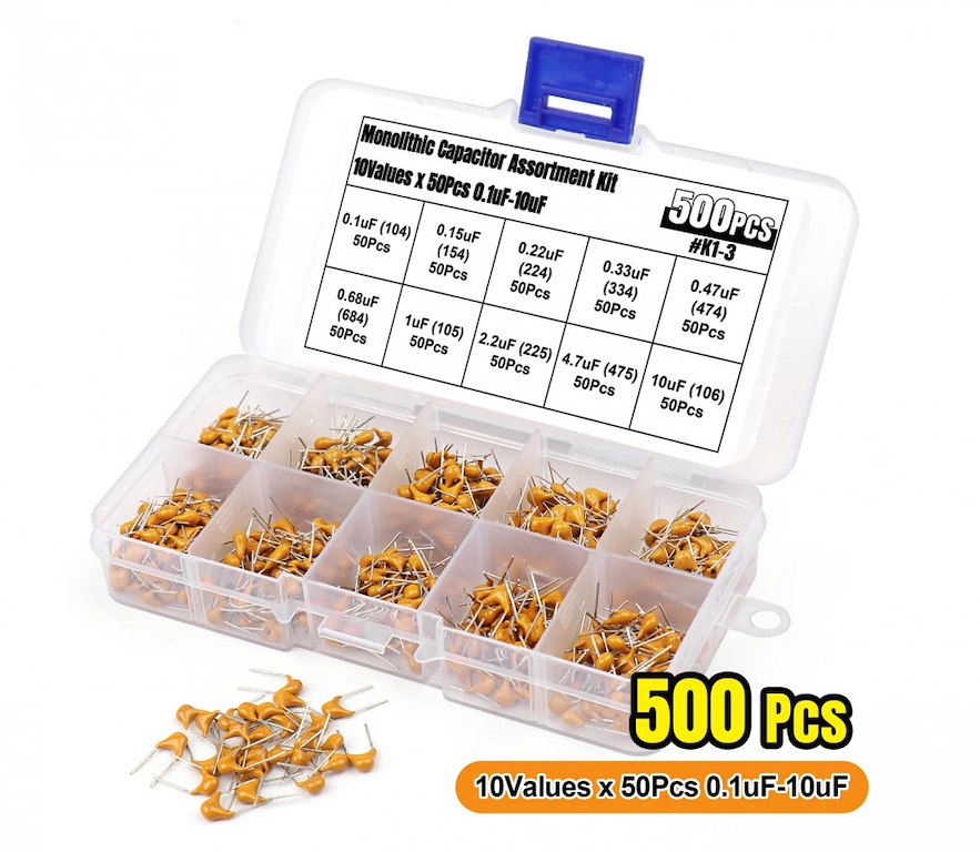 Set višeslojnih keramičkih kondenzatora 500/1