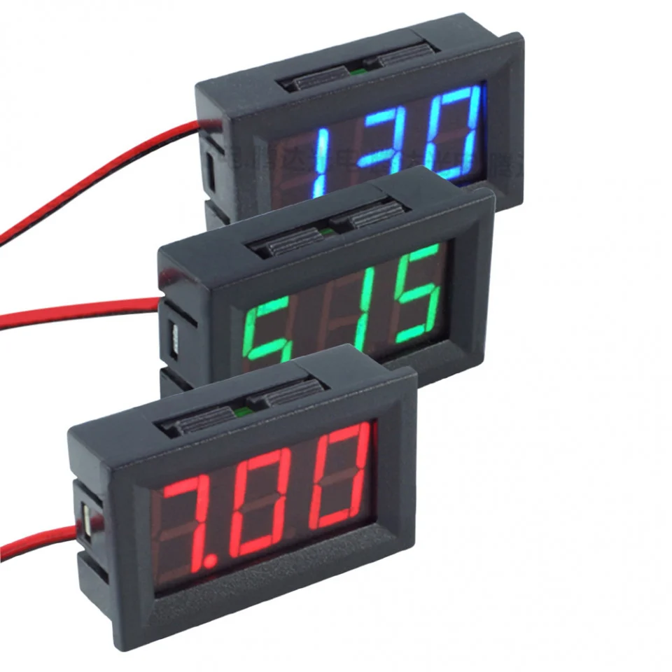 Digitalni LED ampermetar 10A plavi