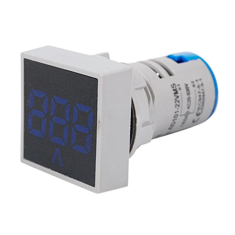 Digitalni LED voltmetar 60-500VAC 22mm plavi