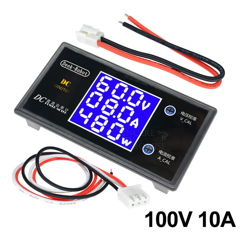 Digitalni Merač Snage i Napona - DC Vatmetar, Voltmetar i Ampermetar 100V 10A