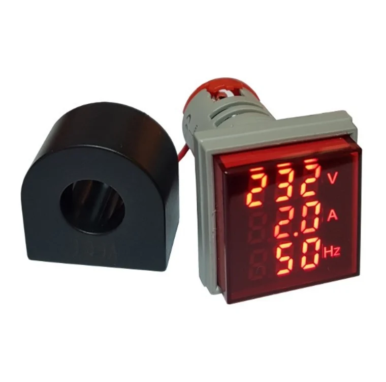 LED ampermetar/voltmetar/frekvencmetar 22mm crveni