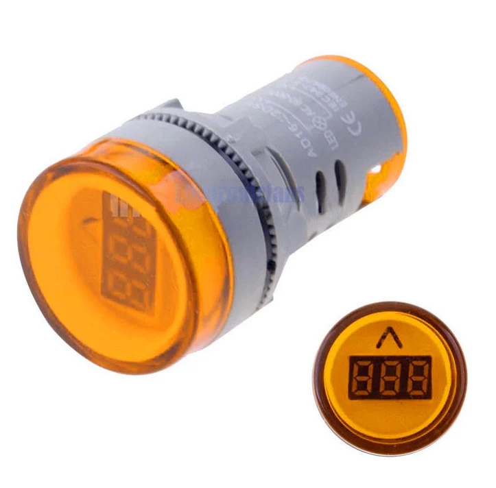 LED voltmetar 60-500VAC 22m žuti