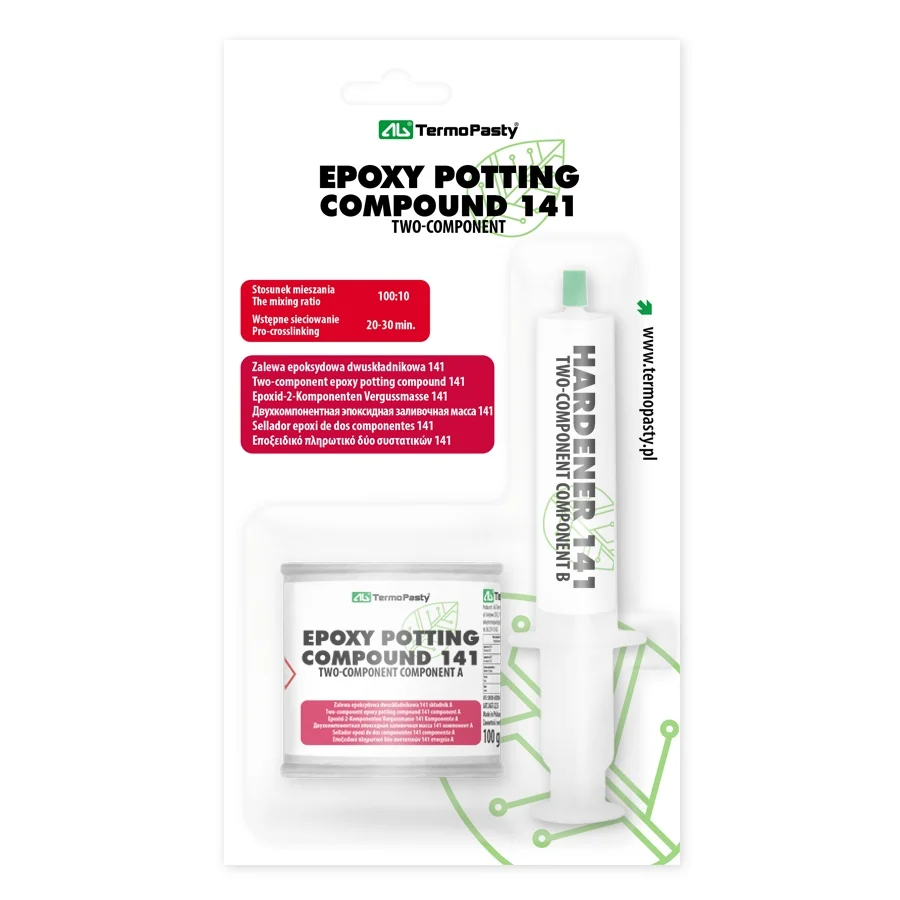 Dvokomponentna epoksidna smola za zalivanje elektronike - Epoxy Potting Compound 141 TermoPasty 100g