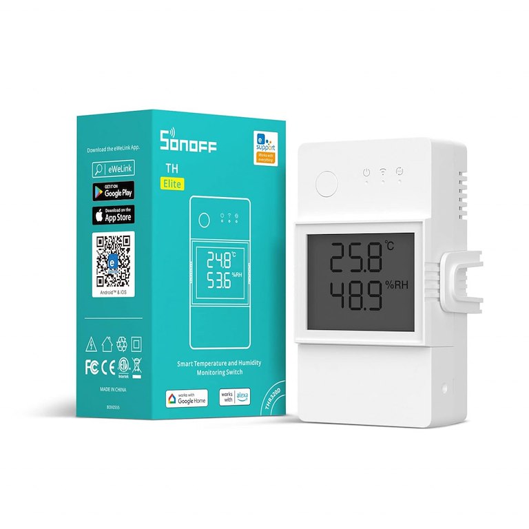 SONOFF TH Elite THR320D sa merenjem temperature i vlažnosti vazduha