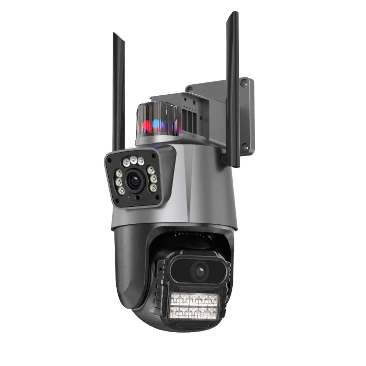 Dual Wi-Fi Kamera za Video Nadzor 4K - Dva Objektiva, PTZ Rotaciona i iCSee