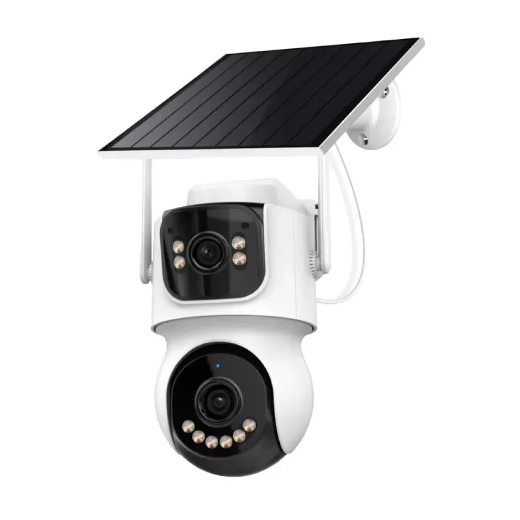 Solarna WiFi Kamera za Video Nadzor sa Dva Objektiva 4MP – AOV 24/7 Snimanje