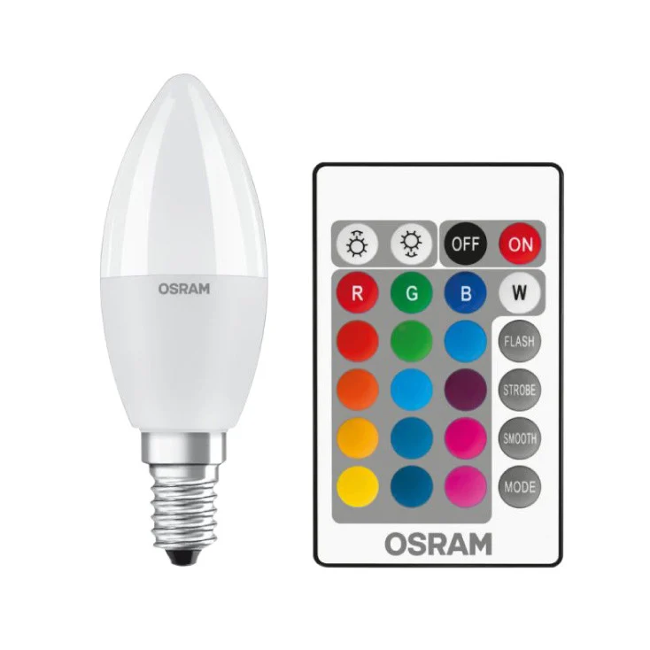 RGBW LED sijalica sa daljinskim upravljačem E14