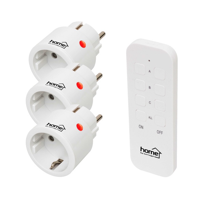 Strujne utičnice sa daljinskim upravljačem 1+3 set 2300W