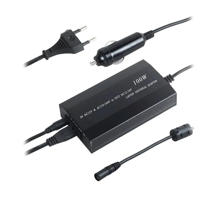 Univerzalni punjač za laptop 100W - Kućni i Auto adapter (12V / 220V)