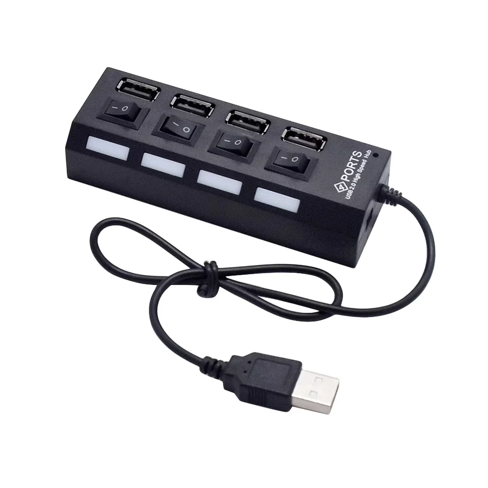 USB hub USB2.0 A M-4xUSB2.0 A F sa prekidačima 480Mbps 0.5m