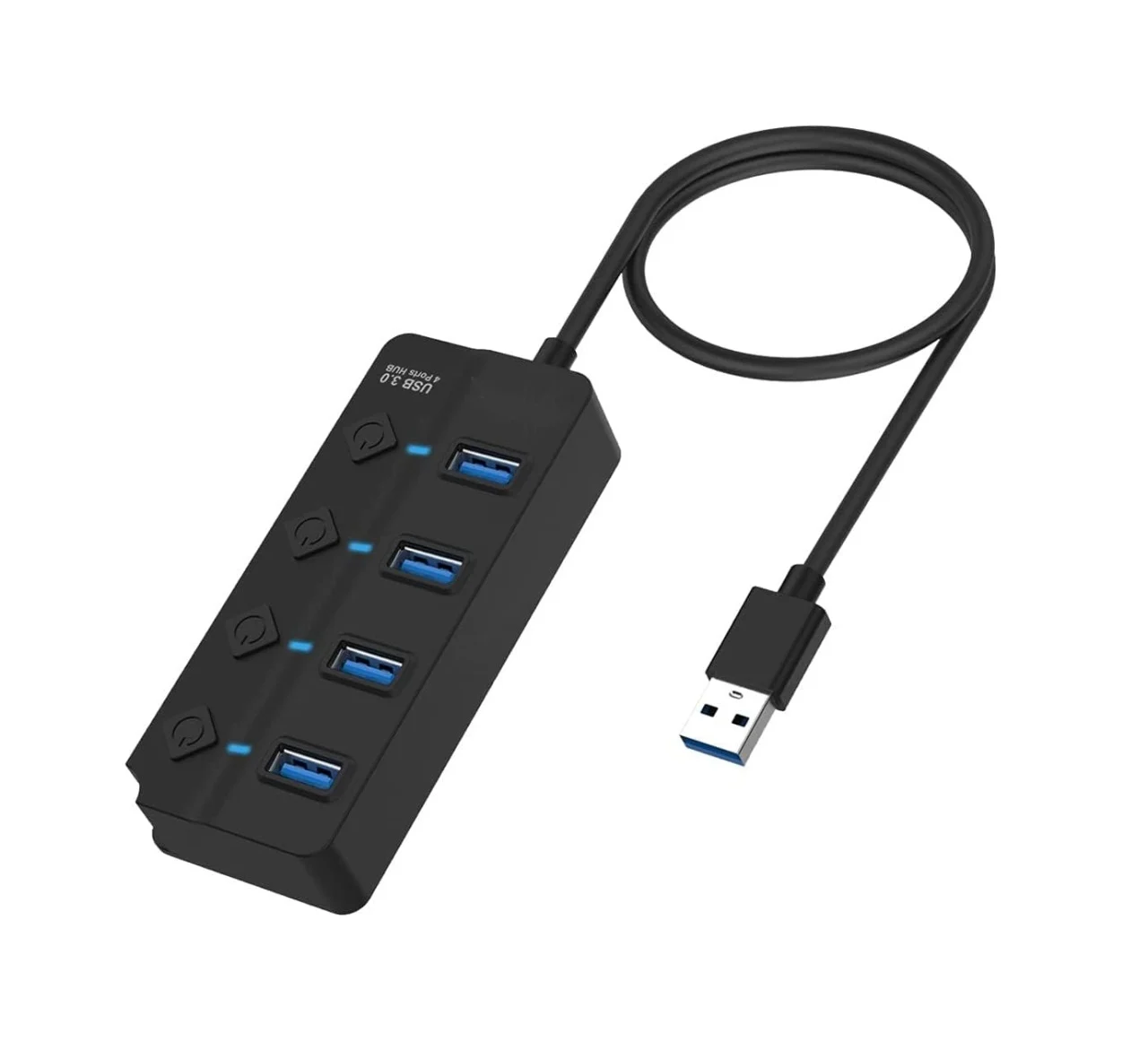 USB hub USB3.0 A M-4xUSB3.0 A F sa prekidačima 0.2m