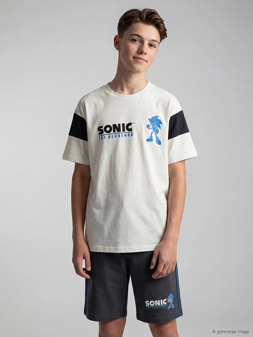 LCW Kids Sonic Štampana Dečija Majica Sa Mekim Dodirom