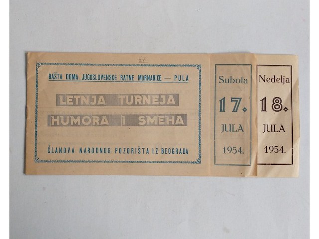 brošura - program EX YU - RAZNO -