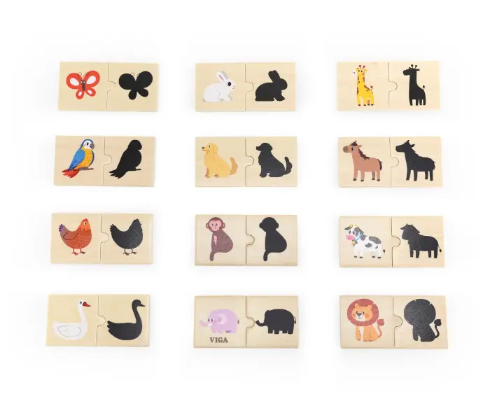 Viga Puzzle životinje i njihove siluete