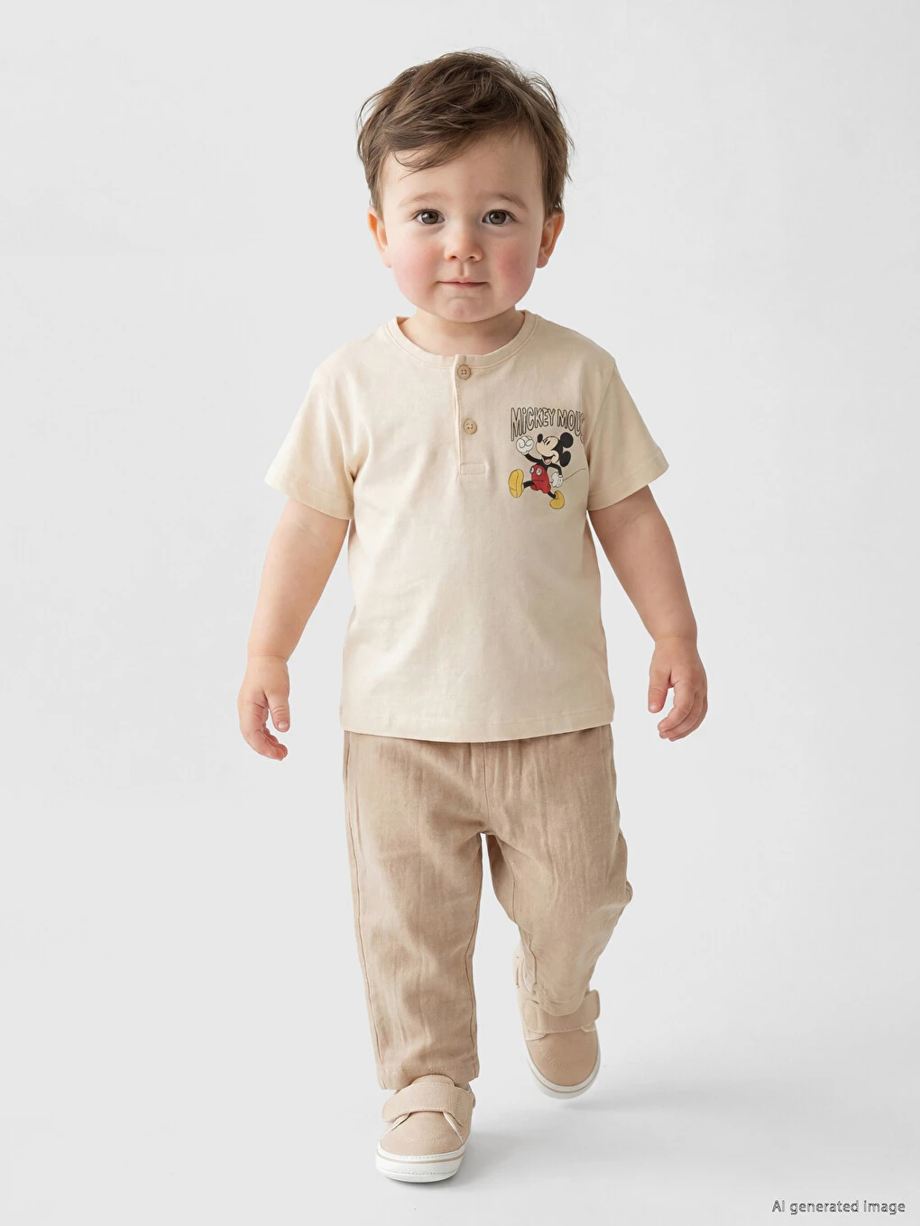 LCW baby Mickey Mouse Štampani Komplet Majica I Pantalone Za Bebe Dečake