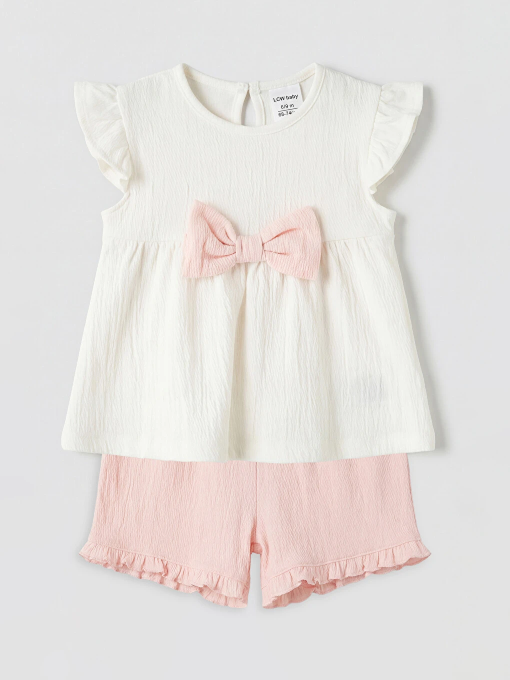 LCW baby Bluza I Šorts Za Bebe Devojčice Sa Detaljima Mašne