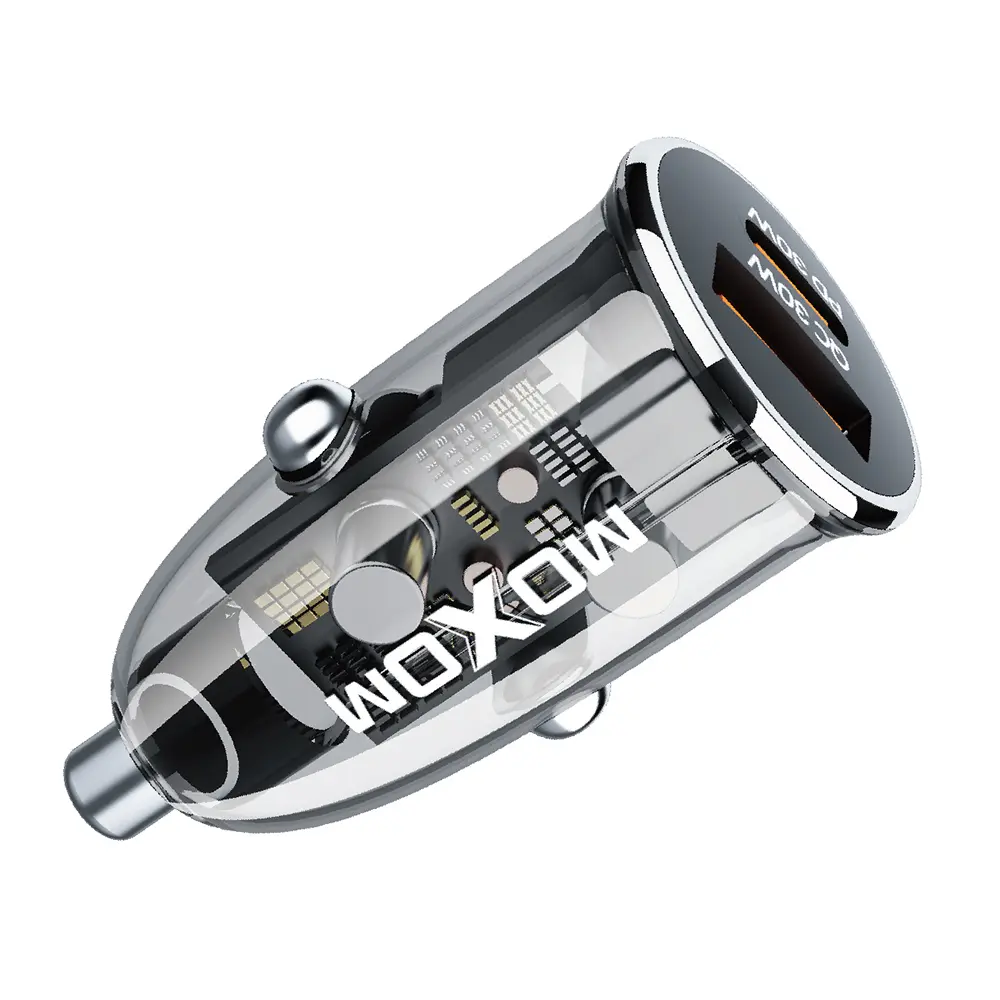 MOXOM LX-VC803 PD+QC Auto punjač, 30W, Crni