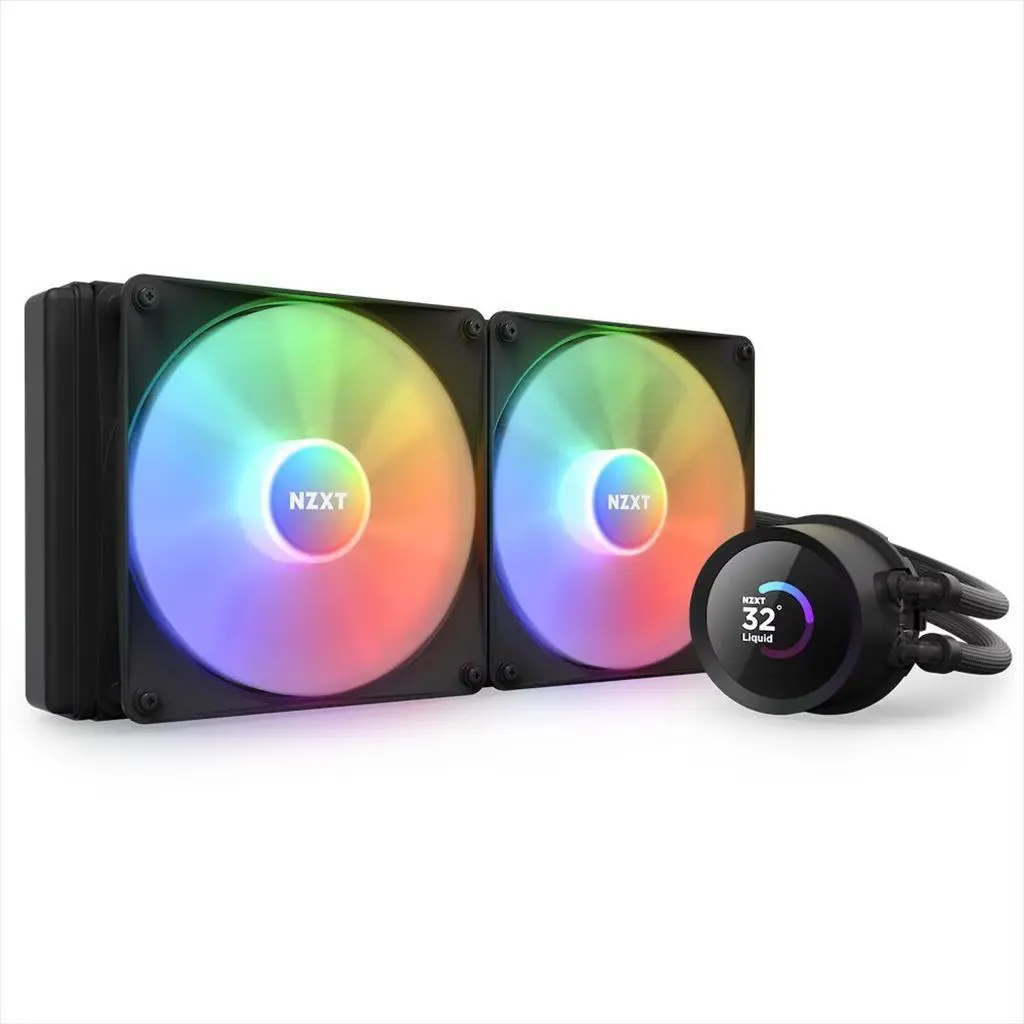 NZXT Kraken 280 RGB CPU Hladnjaci 2x 140mm, F140 RGB jezgra ventilatora, RGB, Crni