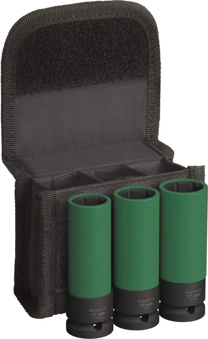 Bosch Set kovanih nasadnih ključeva 17, 19, 21mm, 1/2", duboki, 3 dela, PRO Impact Socket 2608003033